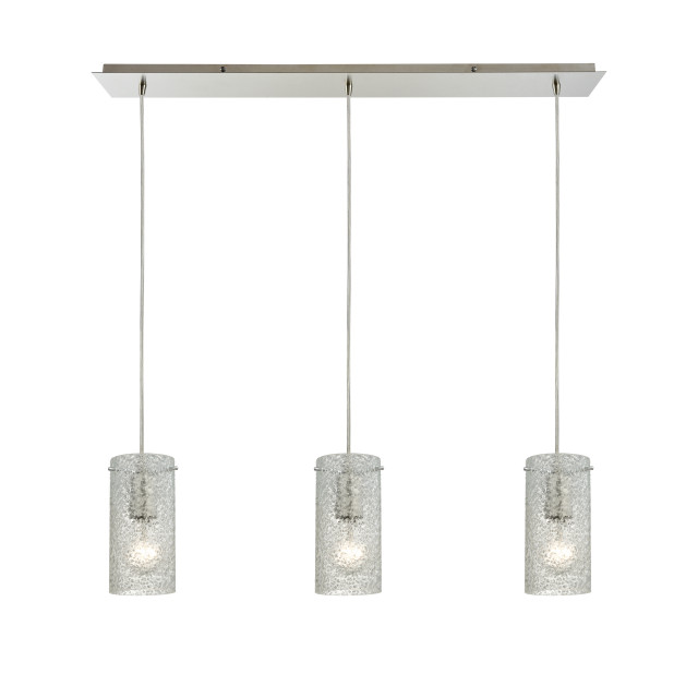 Ice Fragments 3-Light Linear Pendant Fixture - Transitional - Pendant ...
