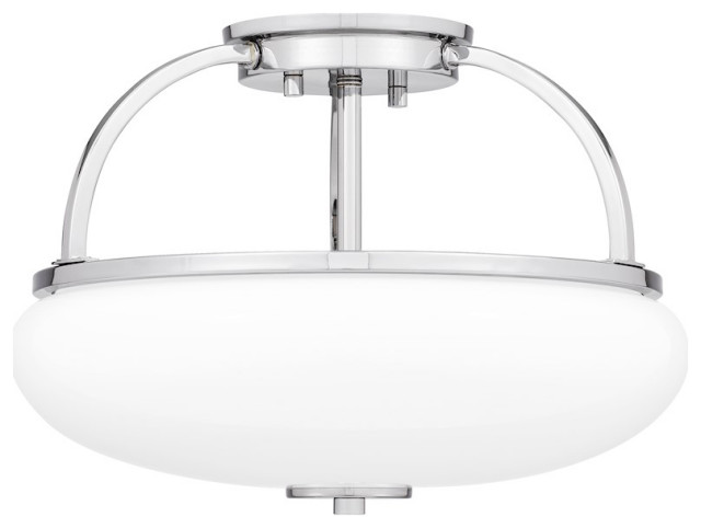 Quoizel Easton 3-Light Semi-Flush Mount, Polished Chrome/Opal, QSF5364C ...