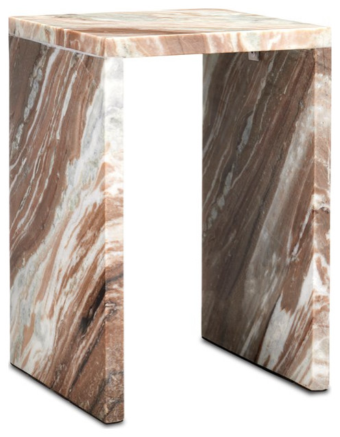 Currey and Company 3000-0230 Ryan Brown Marble Accent Table - Contemporary - Side Tables And End ...
