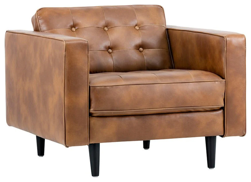 Barneston Armchair, Tobacco Tan - Midcentury - Armchairs And Accent ...