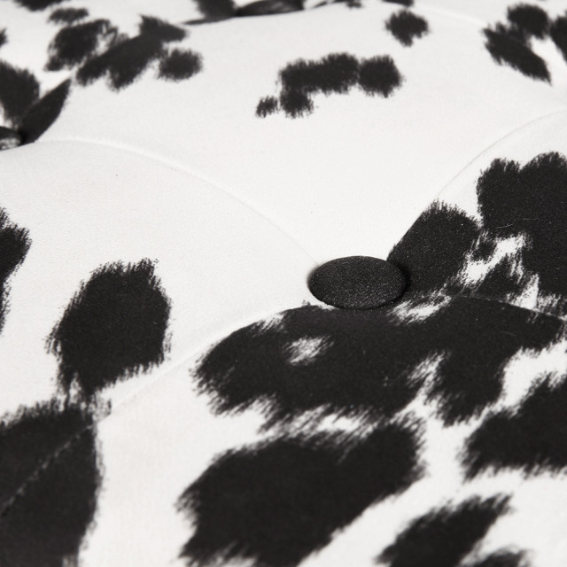 Milk Cow Tufted Square Upholstered Ottoman Bench - Southwestern ...