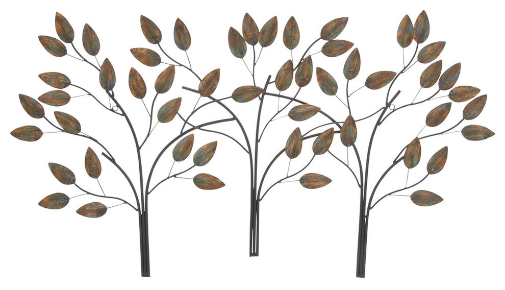 Traditional Brown Metal Wall Decor 96944 - Contemporary - Metal Wall ...