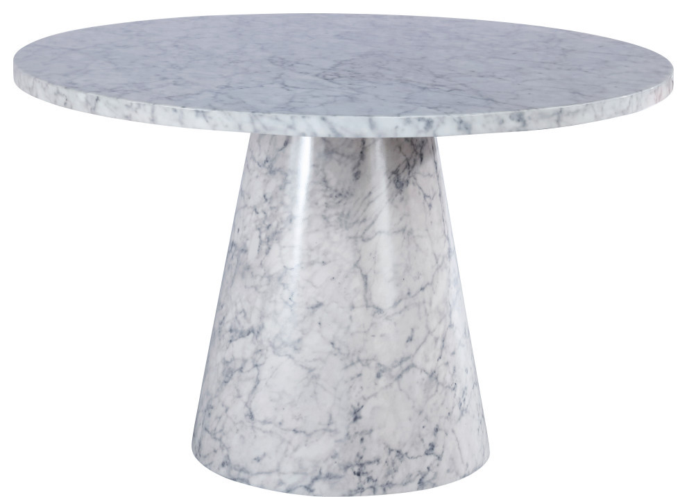 Omni Faux Marble 48" Round Dining Table - Transitional - Dining Tables ...
