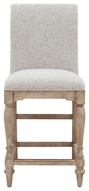 Higgins Street Upholstered Back Stool - French Country - Bar Stools And ...