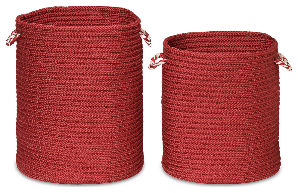 Sundance Woven Hampers Red 15"x15"x18", Round, Braided - Hampers - by ...