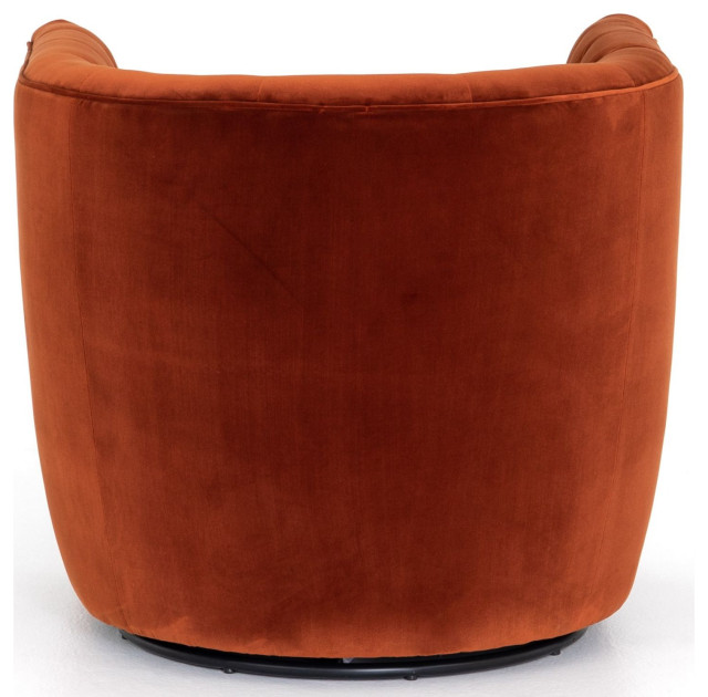 Hanover Sapphire Rust Swivel Chair - Transitional - Armchairs And ...