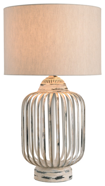 Kenroy 35307AWH 1-Light Table Lamp, Bodhi - Farmhouse - Table Lamps ...