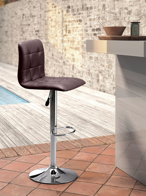 Zuo Modern Oxygen Bar Chair Espresso - Contemporary - Bar Stools And ...