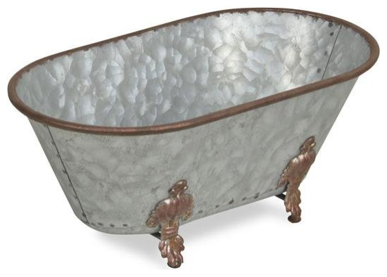Cheungs Galvanized Metal Bathtub - Large, NULL - Farmhouse - Decorative ...