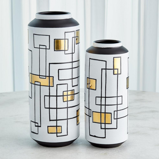 Sgraffito Large Ceramic Vase - Contemporary - Vases - by Lighting ...