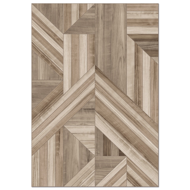 Wood Pattern Decorative Vinyl Floor Mat, 4' x 6' - Contemporary - Area ...