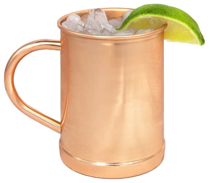 Hammered Copper Stein, 16 oz - Traditional - Cocktail Glasses - by ...