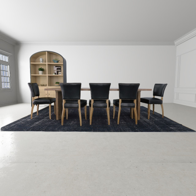 Fraser Rectangular Dining Table, Brown - Farmhouse - Dining Tables - by LH Home | Houzz