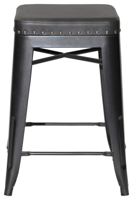Hank Barstool, Set of 2, Counter Stool - Industrial - Bar Stools And ...