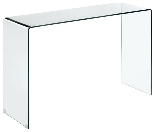 Waterfall Glass Console Table, 43x14x30 - Contemporary - Console Tables ...