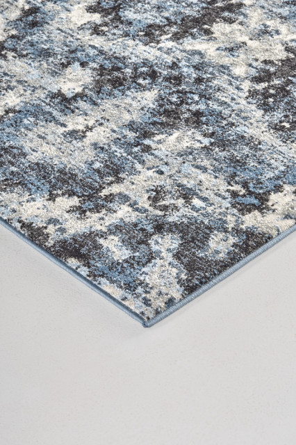 Weave & Wander Tullamore Charcoal/Blue Rug, 5'x8' - Contemporary - Area ...