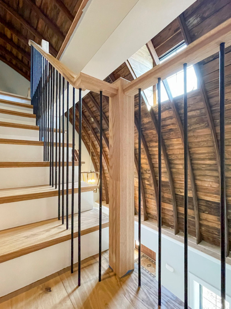 102_Straight-Freestanding Stairs/Landing in Barn Style Home, Leesburg ...
