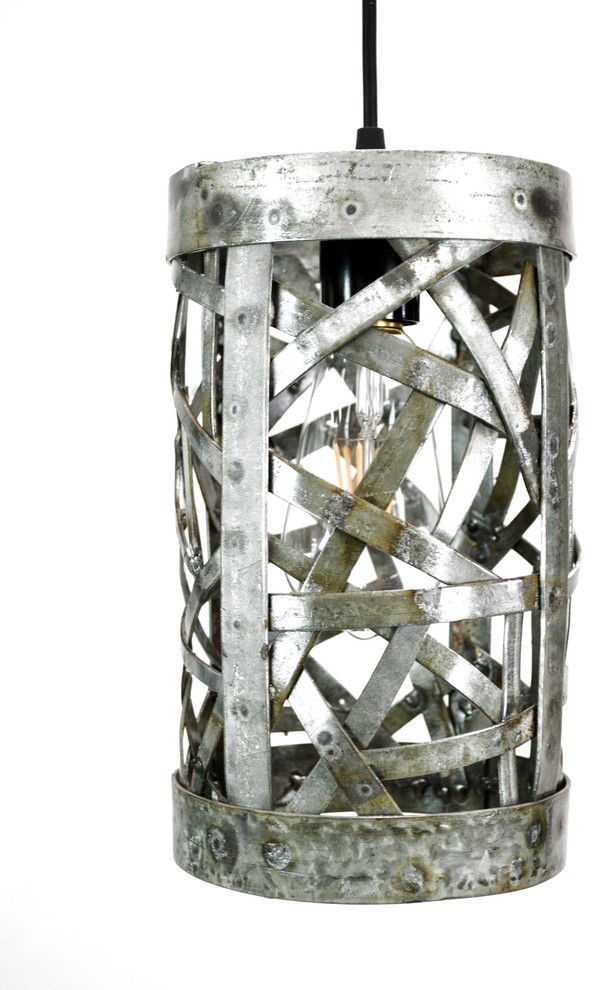 Wine Barrel Pendant Light - Valiina - Made from CA wine barrel rings ...