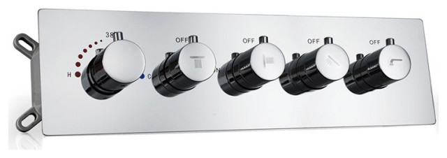 Fontana Shower Four Function Shower Mixer Thermostatic Valve Vertical ...