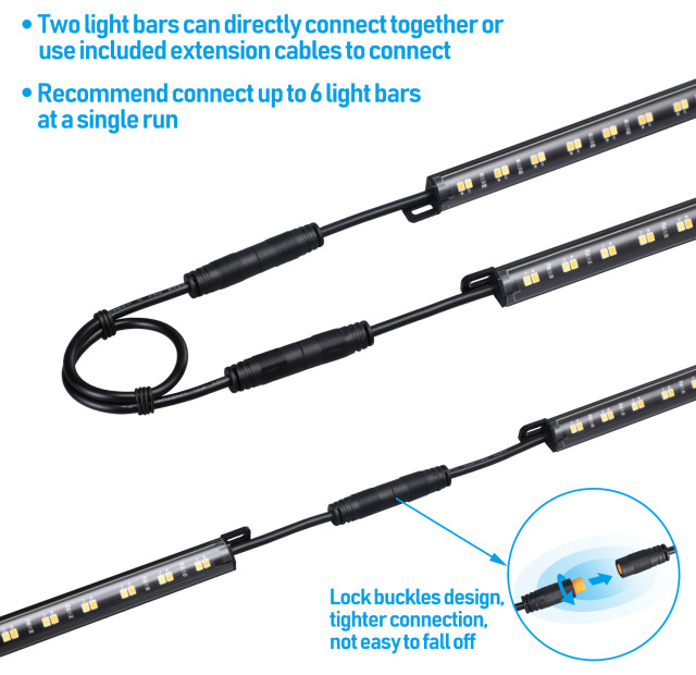 12" Linkable Light Bars, Safe Light Kit for Under Cabinet - Modern ...
