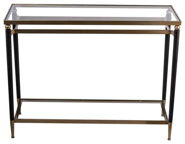 Modern Chic Gold and Black Console Table 42x15x32" - Midcentury ...