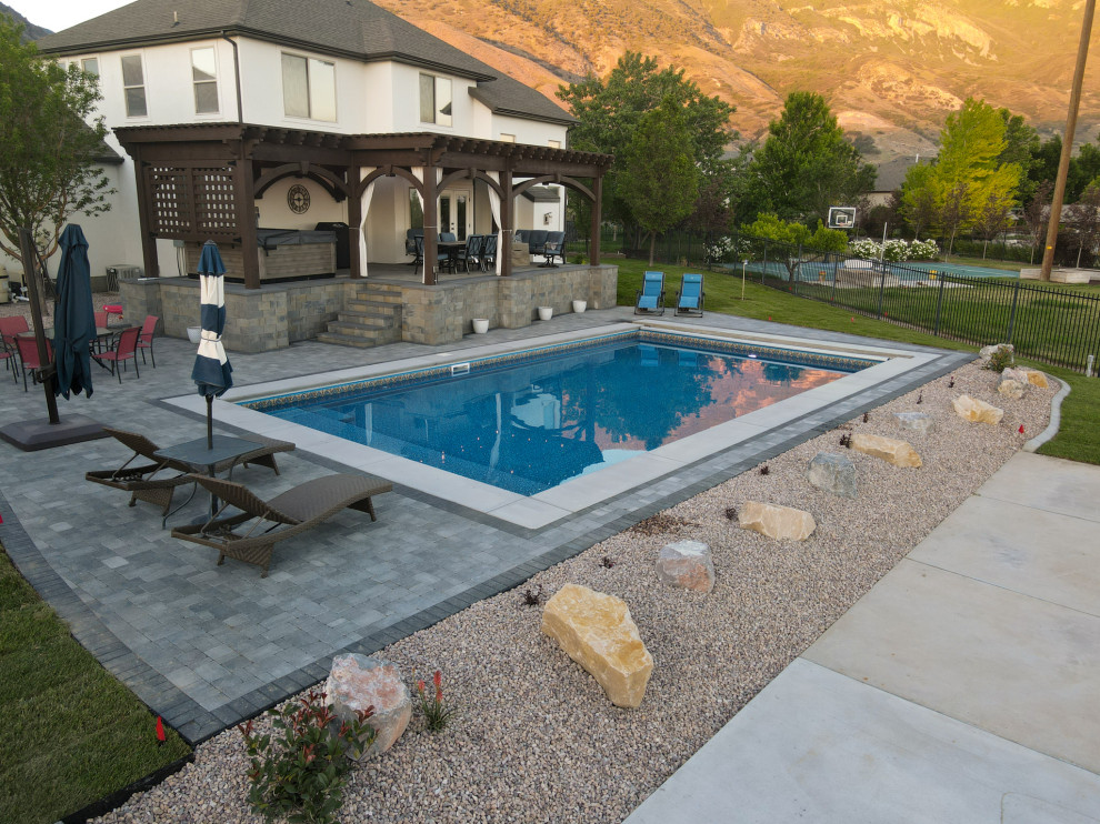 Mountain Paradise - Cedar Hills Pool Backyard - Craftsman - Pool - Salt ...
