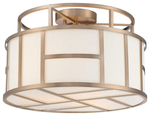 Crystorama 4-Light Polished Nickel Ceiling Mount - Transitional - Flush ...