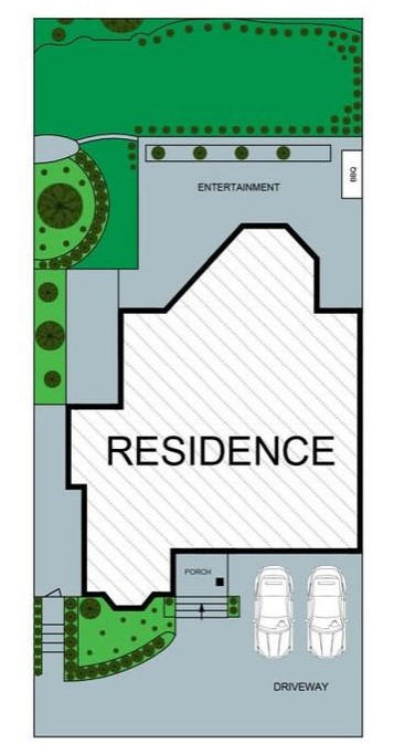 Furniture design for hexagonal room with a view