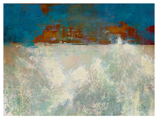 Lisa Sofia Robinson "Lost At Sea" Abstract Painting Art Print, 9"x12 ...