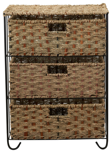 3 Drawer Wicker Storage Unit - Tropical - Storage Cabinets - by ...