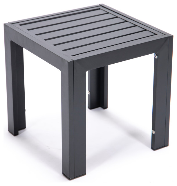 LeisureMod Chelsea Aluminum Weather Resistant Patio Side Table ...