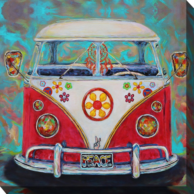 Hippy Van - Contemporary - Outdoor Wall Art - by WEST OF THE WIND | Houzz