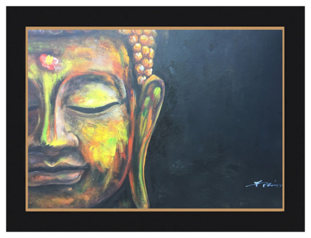 Buddah Handmade Wall Art Framed Museum Quality Wall Decor Size: 32x44 ...