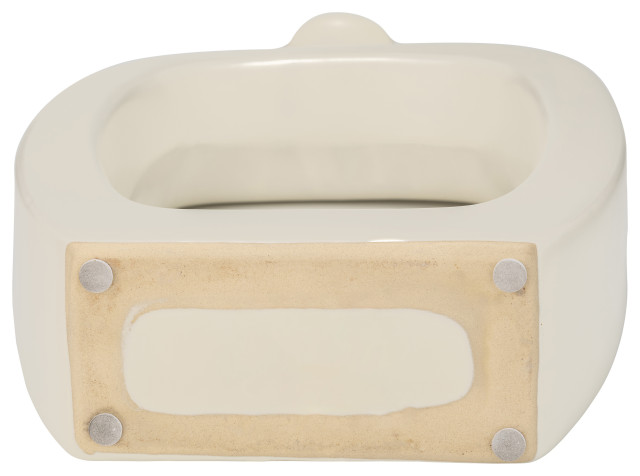 Ceramic 18" Vase, Cut-Out, Cream, 10x3x18 inches - Contemporary - Vases ...