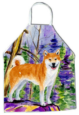 Shiba Inu Apron Polyester Cloth Adult Bib Styled Washable Kitchen Apron ...