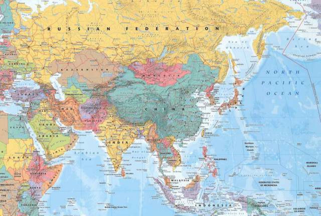 Map of the Middle East and Far East Poster 24x36 - Traditional - Prints ...