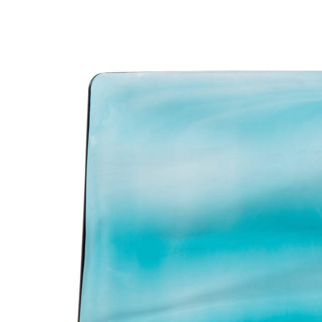 LeisureMod Modern Astor Plastic Dining Chair, Set of 2 Transparent Blue ...