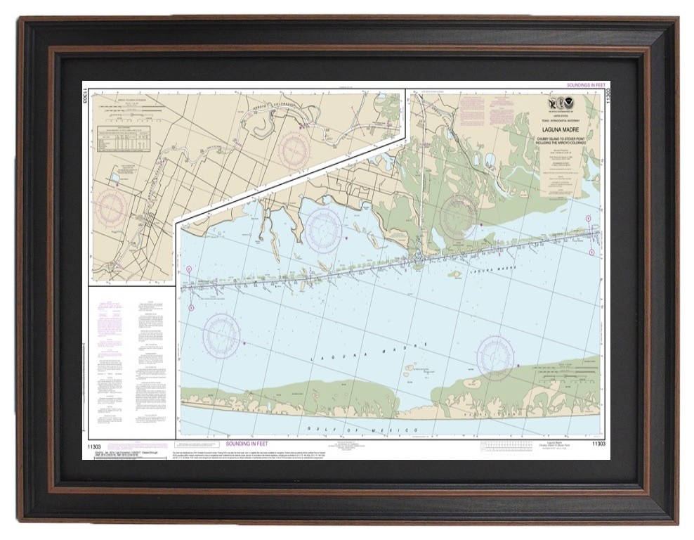 Nautical Chart, Laguna Madre, Chubby Island to Stover Point ...