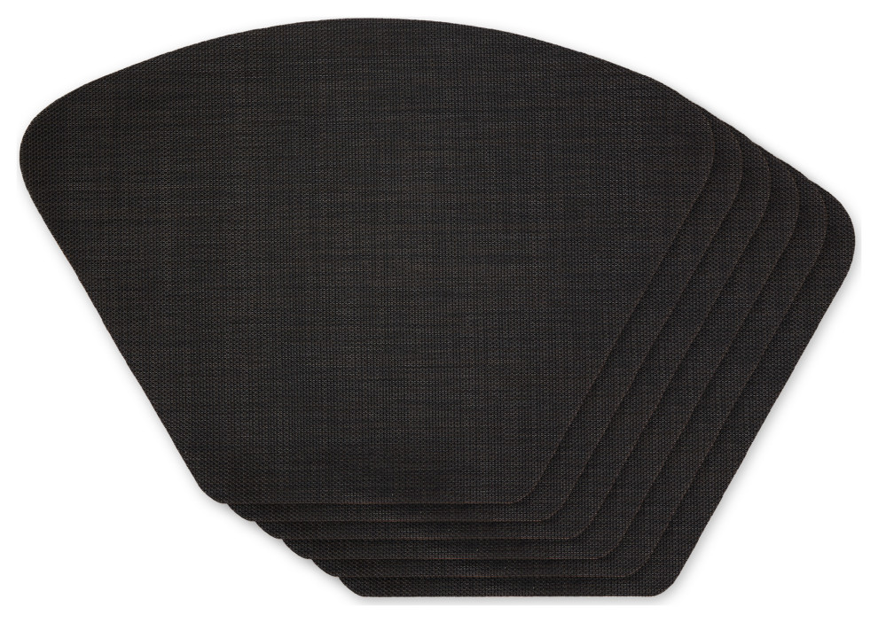 Fig Green Tweed Round Table Placemat Set/6 - Placemats - by VirVentures ...