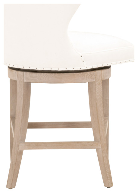 Milton Swivel Counter Stool LiveSmart Peyton-Pearl, Natural Gray Ash - Transitional - Bar Stools ...