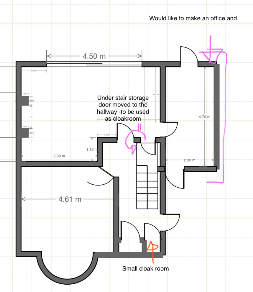 utility/ home office - floor plan help -possible ? | Houzz UK