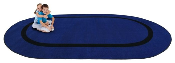 Blue and Black Montessori Classroom Rug, 4'x6' - Traditional - Rugs ...