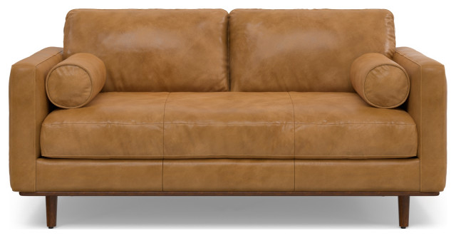 Morrison 72-inch Sofa, Genuine Leather - Midcentury - Sofas - by Dot ...