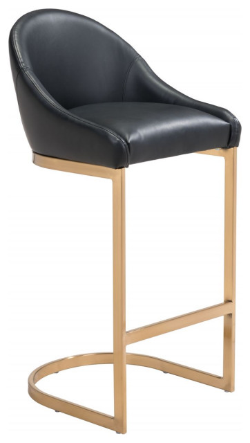 Scott Bar Chair Black/Gold - Contemporary - Bar Stools And Counter ...