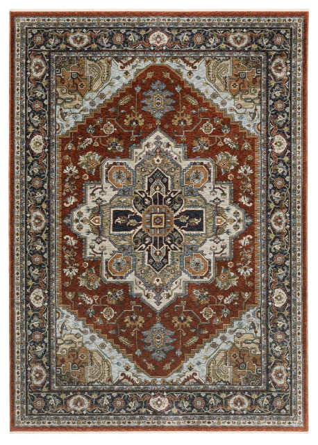 Oriental Weavers Sphinx Aberdeen 1144R Traditional Rug, Red and Blue, 9 ...