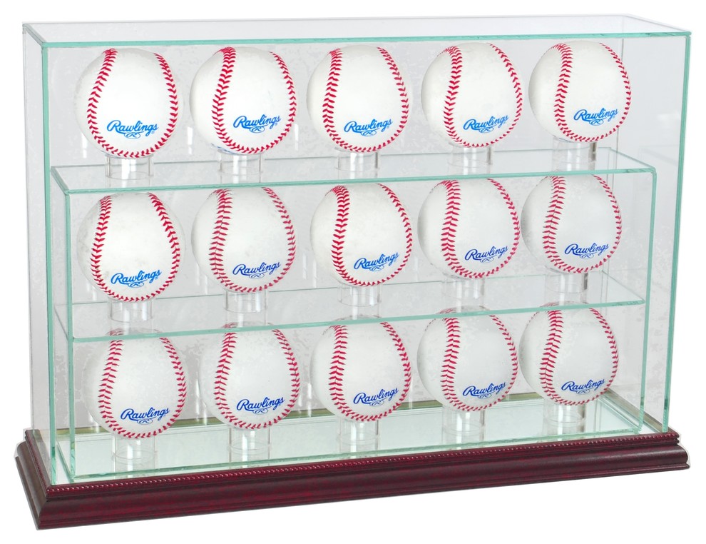 15 Baseball Upright Display Case - Traditional - Sports And Game Room ...