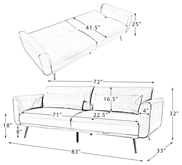 Cartier Sofa - Midcentury - Sofas - by Karat Home | Houzz