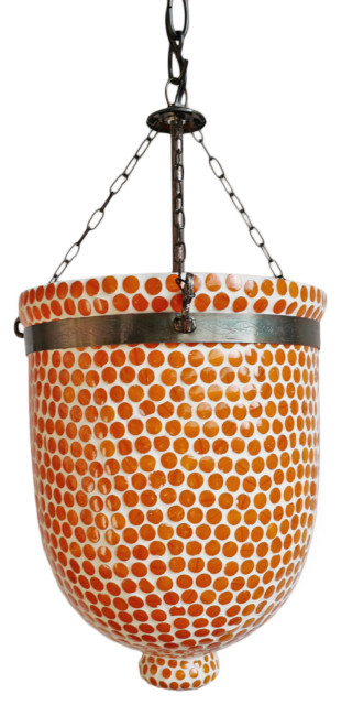 Orange Mosaic Bucket Pendant, Small - Contemporary - Pendant Lighting ...