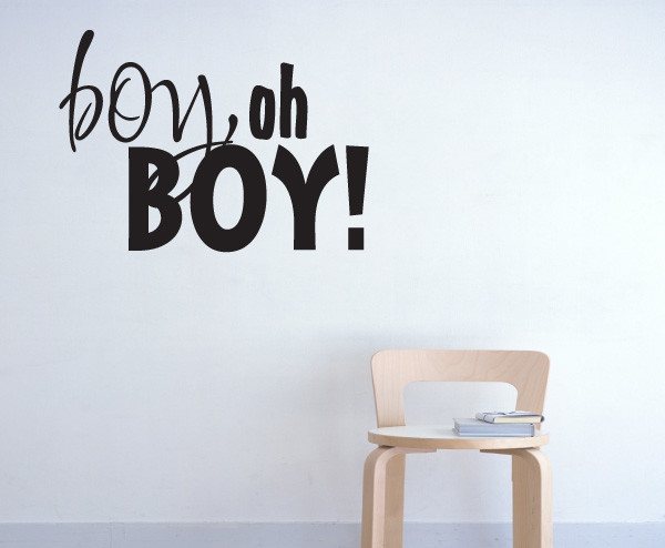 Boy Oh Boy Vinyl Wall Decal ce009boyohboyviii, 36 in. - Contemporary ...