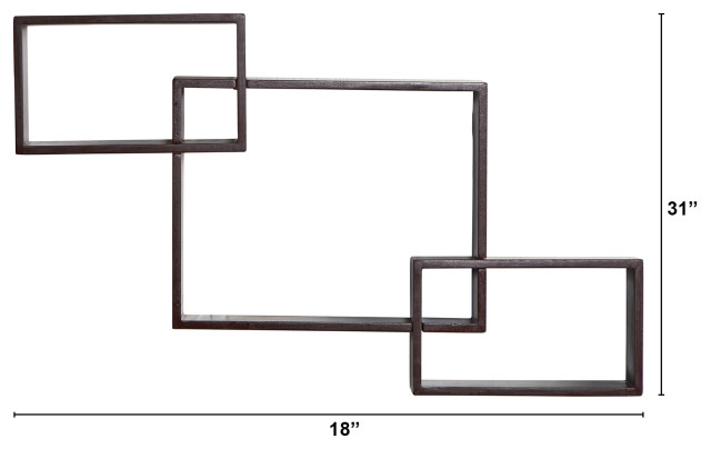 31" Floating Boxes Wall Shelves - Transitional - Display And Wall ...